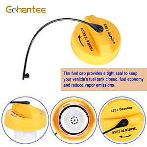 E85 Gas Cap Fuel Cap 52030380AB Replace 52030380AA Compatible with 2008-2016 Chrysler Town & Country 2007-2009 Jeep Commander Grand Cherokee 2008-2019 Dodge Grand Caravan 2013-2016 Dodge Dart