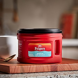 Folgers Simply Smooth Mild Roast Ground Coffee, 23 Ounce (Pack of 6), Gentle on Your Stomach (Packaging May Vary)