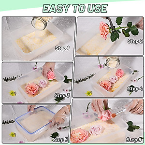 Eazy2hD Silica Gel Flower Drying Crystals Desiccant 5LBS with Sealed Container & Gloves for Wedding Flowers Bouquet Preservation Kit