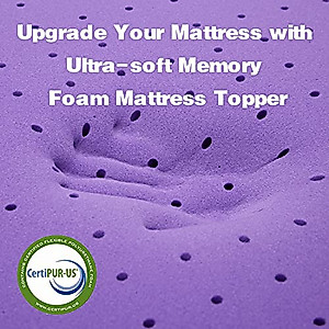 SINWEEK 2 Inch Gel Memory Foam Mattress Topper Twin Size, Ventilated High Density Pad for Back Pain, Bed Topper with Removable Soft Cover, CertiPUR-US Certified
