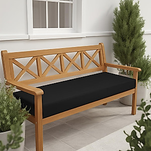 idee-home Outdoor Bench Cushion 42 inch, Patio Bench Cushion Indoor, Patio Furniture Chair Pad, Porch Swing Cushion with Ties, Bay Window Seat Sofa Garden Replacement Loveseat Cushion