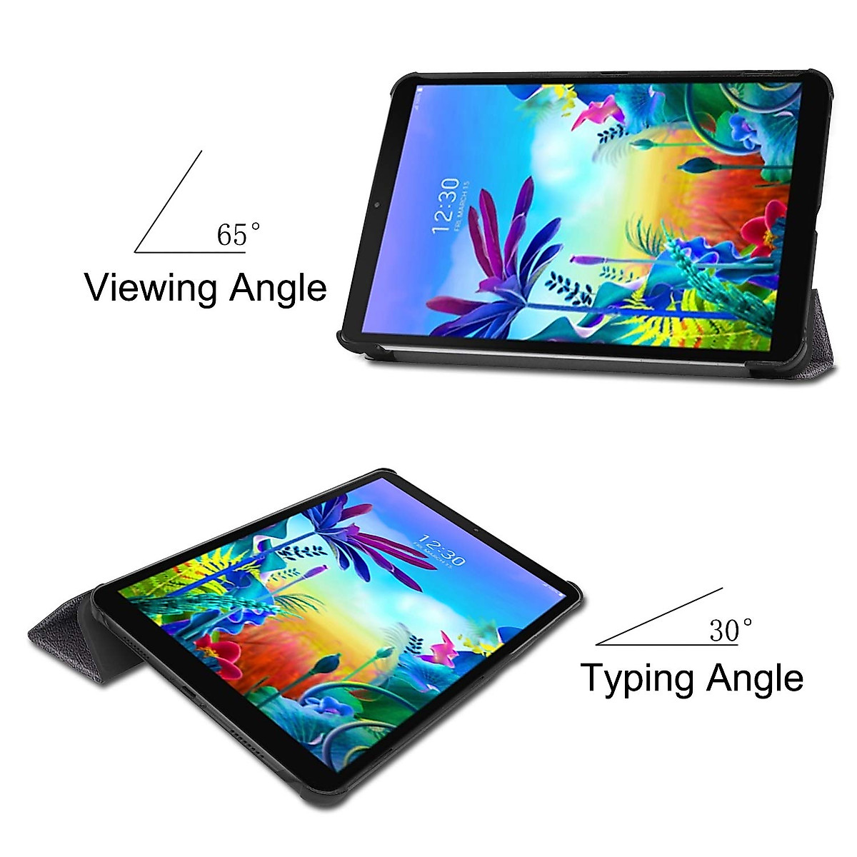 Gylint for LG G Pad 5 10.1 Case, Smart Case Trifold Stand Slim Lightweight Case Cover for LG G Pad 5 10.1 Inches Tablet 2019 Release, Model:LM-T600L, T600L Moon Cat