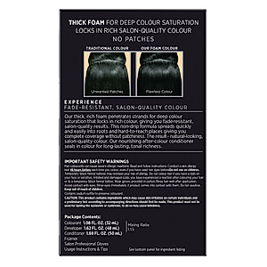 John Frieda Precision Foam Colour, Blue Black 2A, Full-coverage Hair Color Kit, Anti-Fade Gray Coverage, Deep Color Saturation Hair Dye, 1 Application