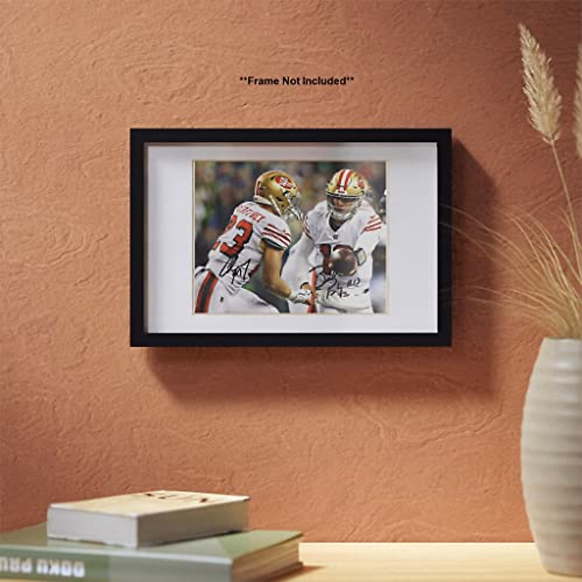 Ikonic Fotohaus Brock Purdy Christian McCaffrey Signed Photo Autograph Print Wall Art Home Decor