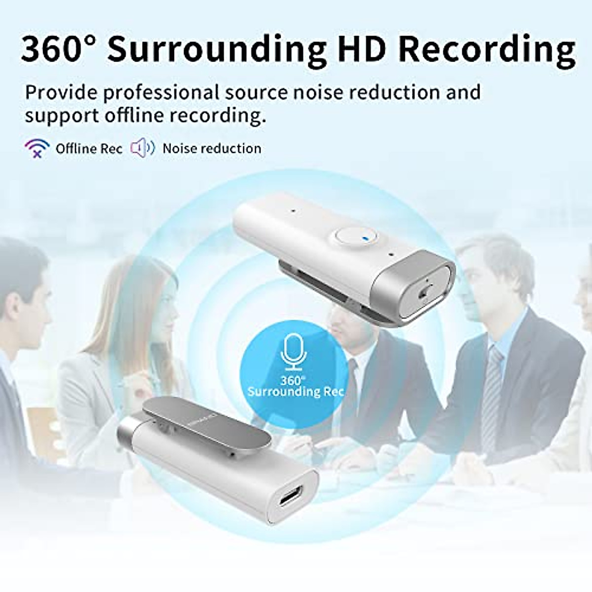Voice Recorder 32G, DOSMONO High-Definition Recording with Playback Function,Transcription to Text Dialogue Translation Photo Translation on APP for Lectures Meetings