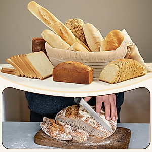 Sourdough Starter Kit Sourdough Bread Baking Supplies with Banneton Bread Proofing Basket，Gifts for Bakers(with 1 Jar)