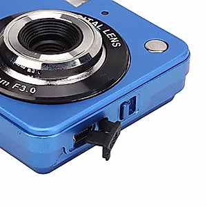 Jopwkuin Digital Camera, Built in Fill Light 2.7in LCD 4K Vlogging Camera Portable for Shooting(Blue)