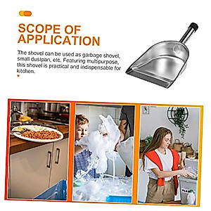 Outanaya 1pc Stainless Steel Dustpan Durable Garbage Sweeper Table Dustpan Brush Kitchen Cleaning Shovel Pans with Handle Industrial Dust Pan Useful Shovel Heavy Duty Dust Pan Black Plastic