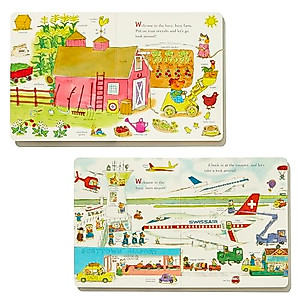 Richard Scarry's Busy Busy Boxed Set: Busy Busy Airport; Busy Busy Cars and Trucks; Busy Busy Construction Site; Busy Busy Farm (Richard Scarry's BUSY BUSY Board Books)