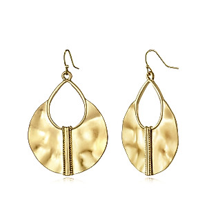 LILIE&WHITE Burnt Gold Ethnic Dangle Earrings For Women Fashion Hammered Earrings Costume Jewelry For Women Boho Earrings