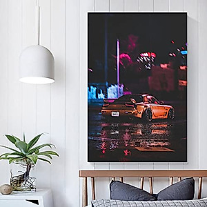 Car Poster JDM Japae Car Rx-7 Poster Decorative Painting Canvas Wall Posters And Art Picture Print Modern Family Bedroom Decor Posters 12x18inch(30x45cm)