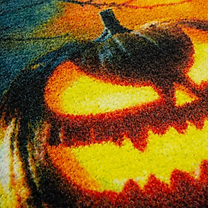 Mohawk Home Halloween Kitchen Mat, Glowing Jacks Multi (2' 6" x 4' 2")