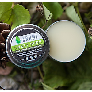 Aromi Solid Cologne | Spicy, Citrus Men's Fragrance, Oakmoss Scent, Vegan, Cruelty-free, Father's Day Gift Idea, Travel, Alcohol-free (Sweet Dude)