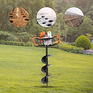 DYRABREST 52cc Gas Powered Earth Auger Post Hole Digger Borer Fence Ground Drill 4inch / 6inch / 8inch Bits