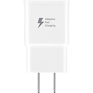 Fast Adaptive Wall Adapter Charger for Galaxy S10 S9 Plus Note 9 S8 Note 8 EP-TA20JBE - 6 Foot Type C/USB-C Cable and OTG Adapter - White