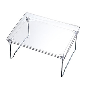 NYSUZHOUJI Desktop Storage Rack Foldable Desktop Shelf Organizer Large Space Stackable Space Saving for Kitchen Bathroom Bedroom