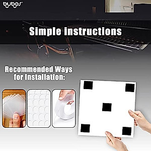 BUBOS 24 Pack Acoustic Panels Soundproof Wall Panels,12“x12“x0.4" Sound Absorbing Panels Acoustical Wall Panels Padding,Acoustic Treatment for Recording Studio,Office,Home Studio,White