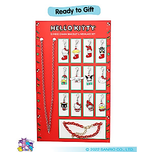 Hello Kitty and Friends Necklace, Bracelet, and 12 Sanrio Charms Advent Set - Official License Jewelry Advent