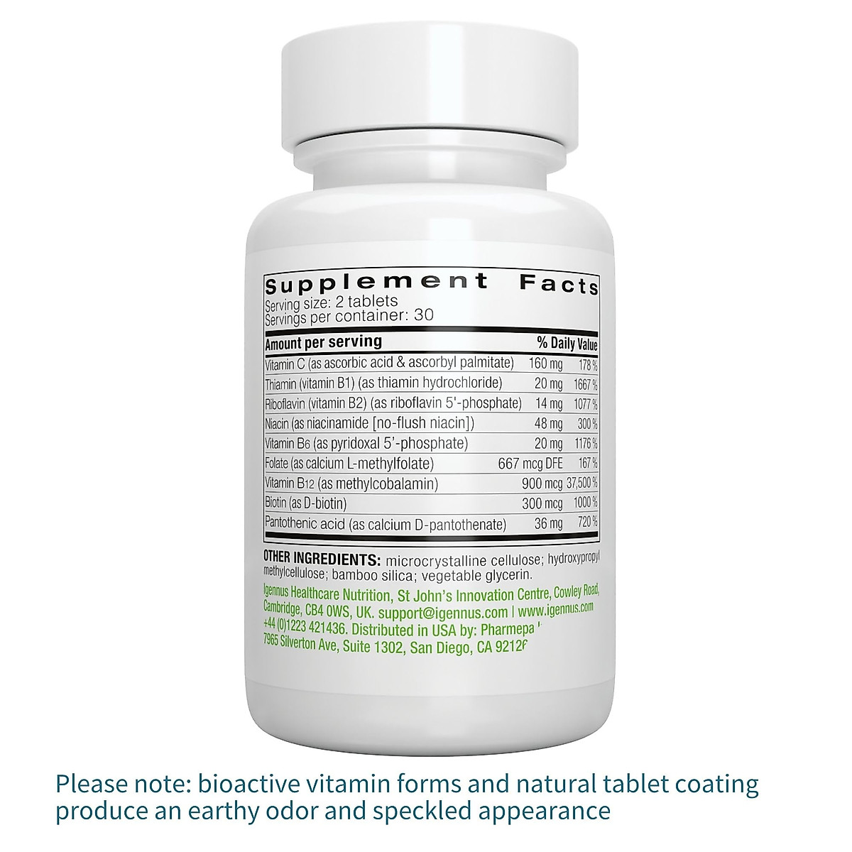 Super B-Complex – Methylated B Vitamins, MTHFR Supplement with Methylfolate & B12 Methylcobalamin, Sustained Release, Clean Label, Vegan, Lab Verified, 60 Small Tablets by Igennus