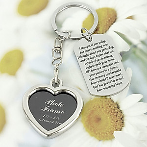 HUTIMY Memorial Jewelry for Loss of Father Mother Dad in Heaven Gift for Daughter Son Lose Jewelry Sympathy Keychain