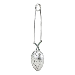 HIC Long Handle Loose Leaf Snap Tea Infuser Spoon, 18/8 Stainless Steel Mesh, 1.5-Inch