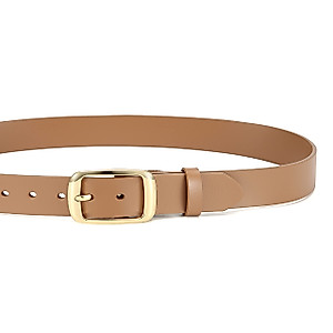 CHAOREN Womens Belts for Jeans - Brown Leather Belt Women 1.3" Width - Genuine Leather Crafted by Hand