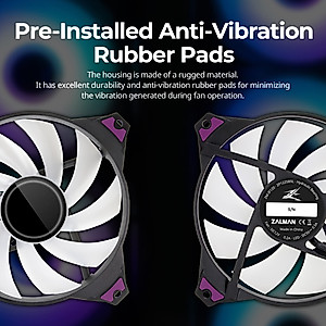 Zalman IF120 Infinity Mirror ARGB 120mm Case Fans, Silent 3-Pin Addressable RGB Fans for Computer Case & Liquid Radiator, 1200RPM Smooth and Silent Fans, 55.2 CFM, ARGB Controller Included (3 Pack)