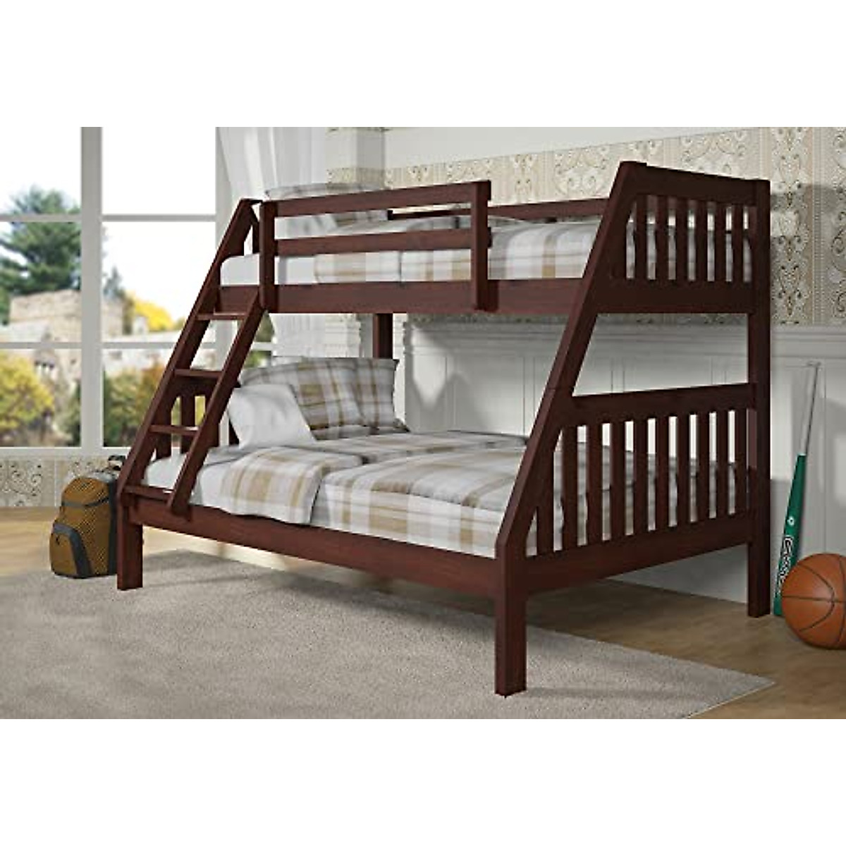 Donco Kids Austin Mission Twin Over Full Cappuccino Bunkbed