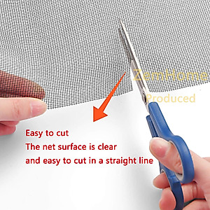 39"×59" Grey Fiberglass Window Screens Repair kit - DIY Adjustable Window Screens mesh Replacement kit for WindowsDoorPorchPatioSliding Screen Door