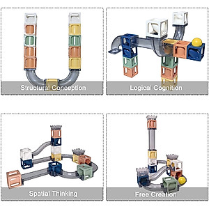 Magnetic Building Blocks Maze Marble Run Brain Game and STEM Toy for Boys and Girls