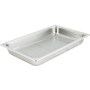 Commercial Grade Full Size Pan and Cooling Rack/Pan Grate Set for Standing Heat Lamps