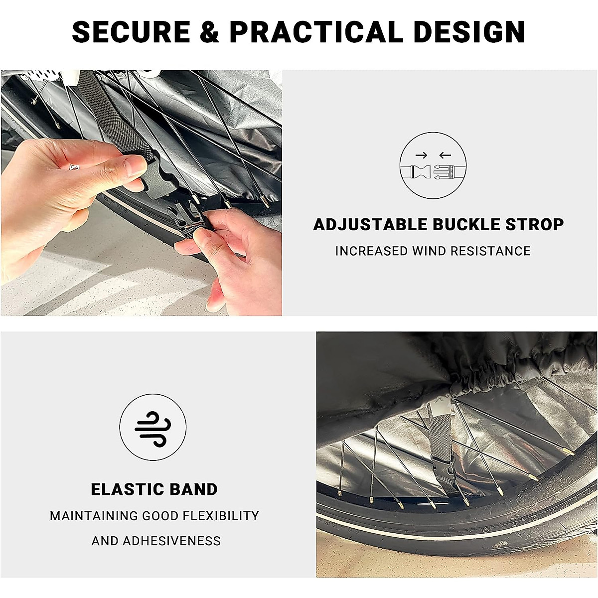 Himiway UPGRADE Bike Cover for 1 Fat Tire Bike or 2 Bikes THICKENED Bicycle Cover 600D Heavy Duty Ripstop Material Bike Rain Cover IP65 Waterproof Outdoor Storage Anti Dust Rain Snow UV for All Bikes