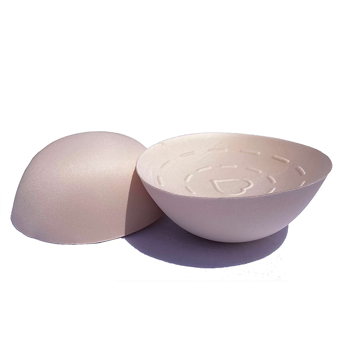 BIMEI Bra Inserts Pads A Pair for Sports Bras, Women's Push Up Bra Inserts Breast Enhancer Cups (Beige, C Cup)