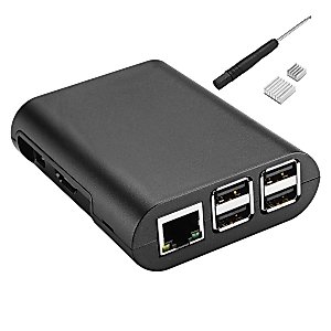 Enokay Case for Raspberry Pi 2 Model B B+ Raspberry Pi 3 Model B B+ Case (Black)