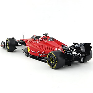 XTD Bburago 1:43 Ferrari #16 Leclerc 2022 F1 Scuderia Ferrari F1-75 #55 Sainz Alloy Luxury Vehicle Diecast Cars Model Toy Collection Gift (2022 F1-75 #16 Acrylic Box)Red
