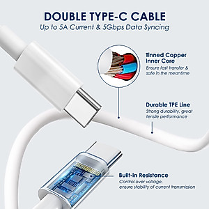 for Mac Book Pro Charger USB-C: 100W 6.7ft Fast Power Adapter for Type C Device, Compatible with MacBook Pro 16, 15, 14, 13 Inch, Mackbook Air 13 Inch, iPad Pro 2021/2020/2019/2018…