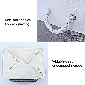 Sacyic Baskets Storage Bins 12x8x5 inch [6-Pack] Fabric Storage Baskets Cloth Baskets Empty Gift Baskets with Rope Handles Decorative Baskets for Organizing