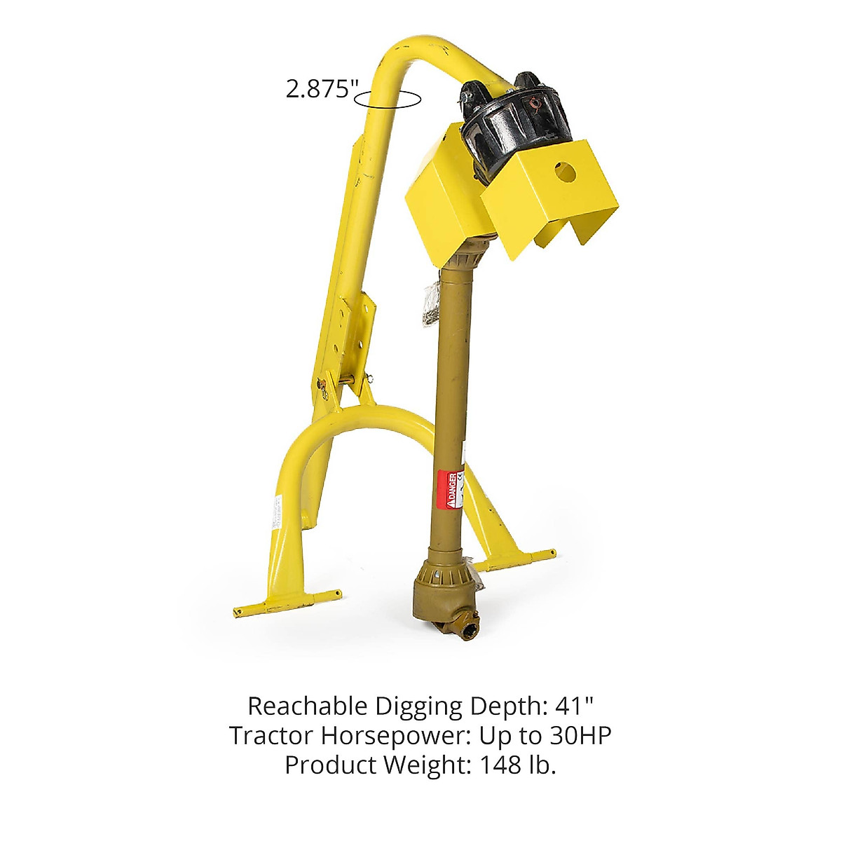 Titan Attachments 30 HP 3 Point Post Hole Digger with 9in Auger Attachment, PTO Powdered Digger, Compact Tractor Attachment for Fence Posts, Deck and Building Frames, Plant Trees and Shrubs