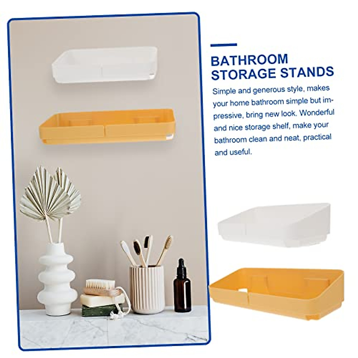 Healeved 2pcs Storage Rack White Plastic Hangers Utensil Hanger Storage Hangers Bathroom Storage Shelf Food Storage Organizer Wall Bathroom Storage Holder Kitchen Storage Rack Storage Racks