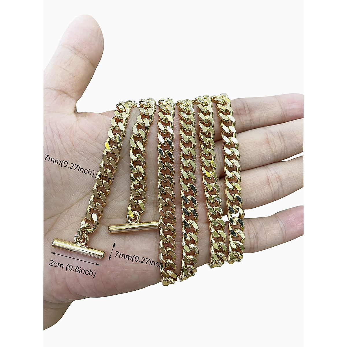 YESIKIMI Conversion Kit Compatible With YSL small card holder Felt Insert + 47" Gold Chain (beige)