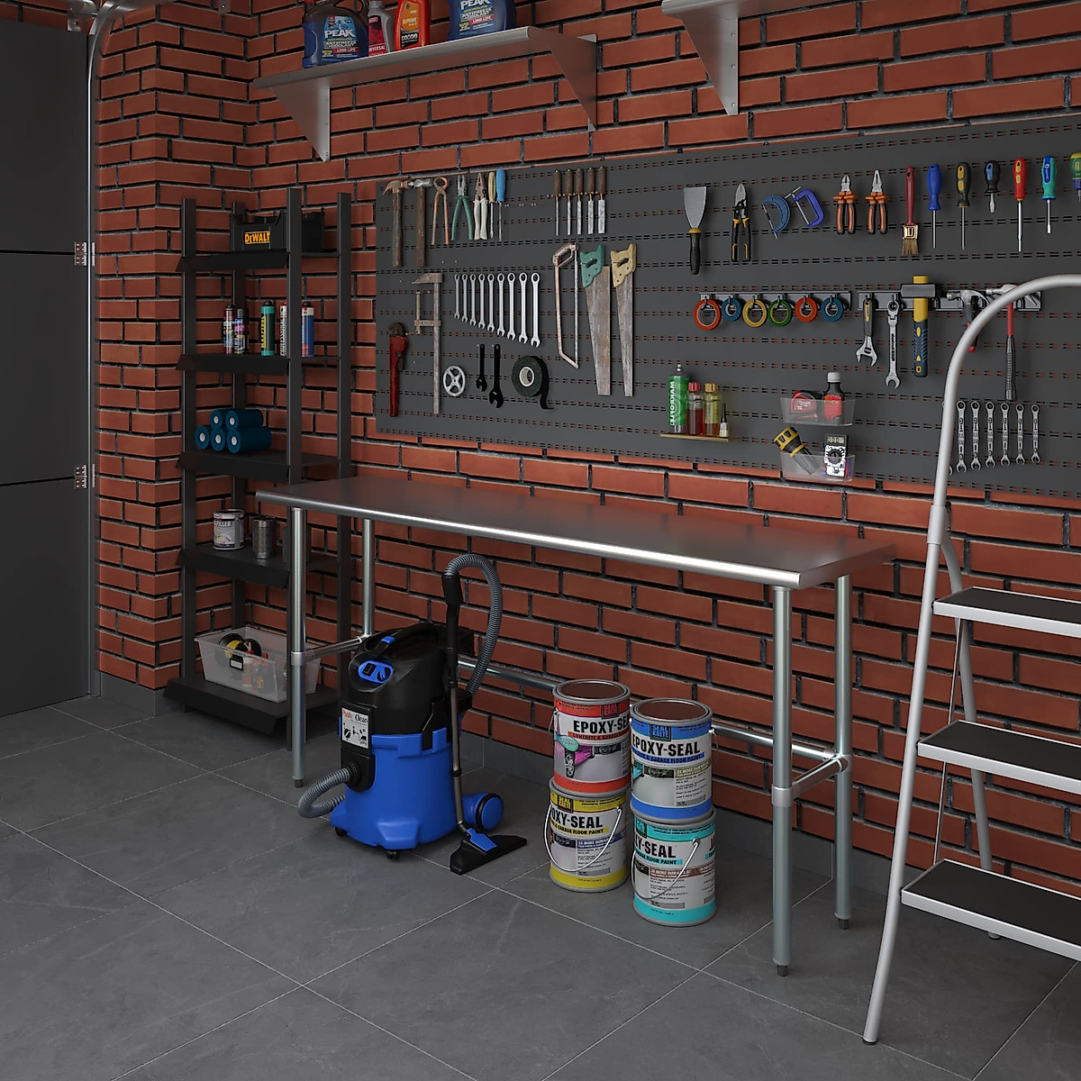 18 in. x 60 in. Open Base Stainless Steel Work Table | Residential & Commercial | Food Prep | Heavy Duty Utility Work Station | NSF