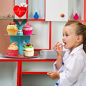 3 Tier Nurse Graduation Party Decoration Nurse Themed Party Decorations Nurse Party Cupcake Stand Medical Rn Themed Party Supplies Nursing Themed Cupcake Holder Decor for Doctors Nurses Day