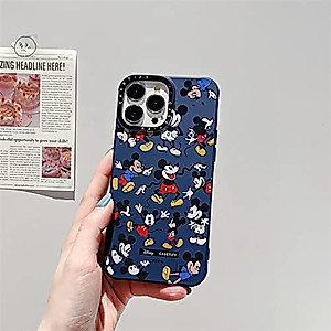 WQCuqu Catoon Mouse Phone Case for iPhone 13/14 Cover Case, Silicone TPU Anti-Drop iPhone13/14 Blue