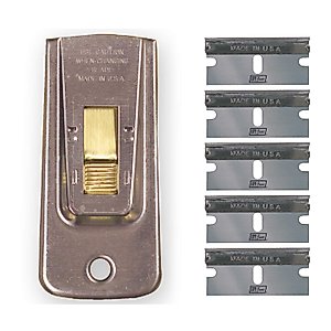 IVY Classic 11156 Razor Blade Scraper with 5 Blades, USA, Contains 1 Scraper + 1 Pack of 5 Blades