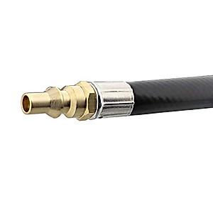 Dumble 18 Feet Low Pressure Propane Quick Connect Hose Extension - 3/8 Inch Female Flare and 1/4 Inch Male Quick Connect for RV, Camper, BBQ Grill, Propane Tank, Heater, and Firepits
