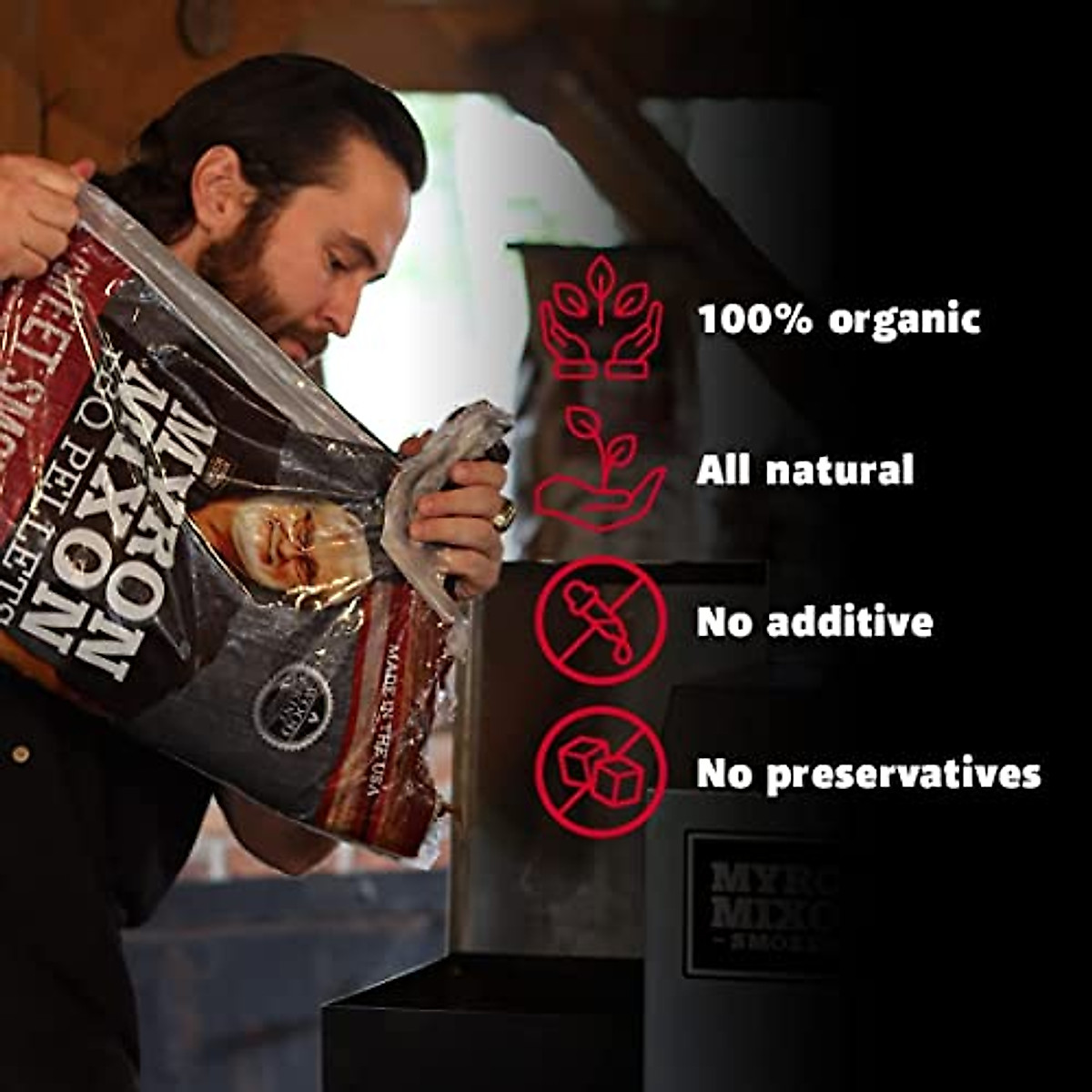 Myron Mixon Wood Pellets for Smoker and Grill | Orchard Blend | Professional Quality Pellets for Smoker Grill, No Artificial Flavors or Additives | USA Made | 20 lb Bag x 2