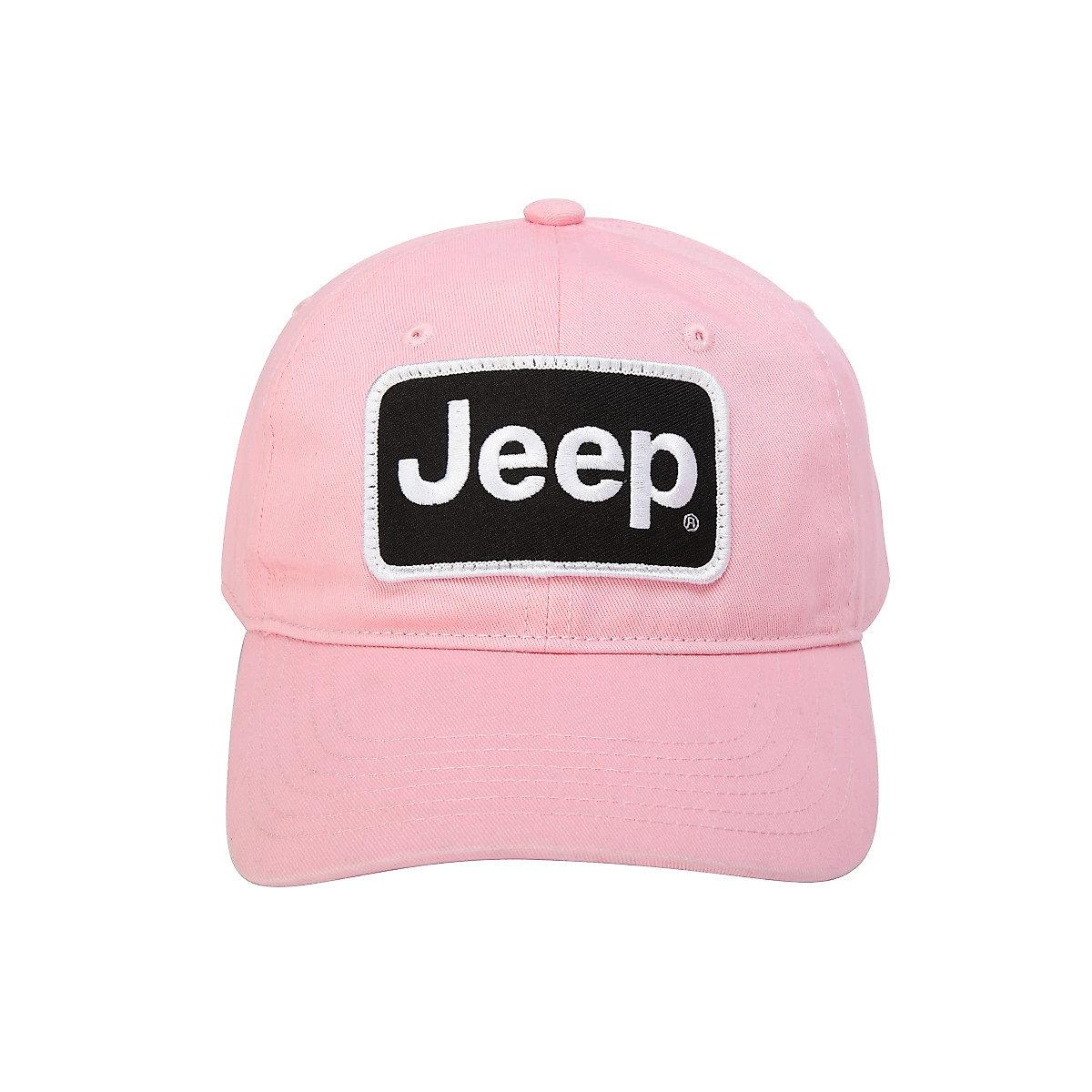 Jeep Premium Chino Twill Unstructured Embroidered Patch Hat for Women | Cap for Girls Pink