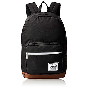 Herschel Pop Quiz Backpack, Black/Saddle Brown, Classic 22L