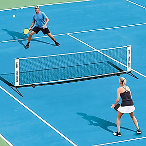 A11N Portable Pickleball Net for Driveway - Half Court Size, 11ft Net for Pickleball, Kids Tennis, Soccer Tennis