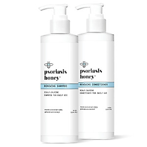 Psoriasis Honey Renewing Shampoo & Conditioner Set - Daily Treatment for Eczema, Dandruff, Dermatitis & More (8 Oz Each)